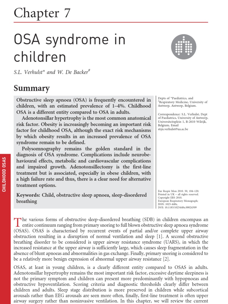 10 OSA Syndrome in | PDF | Sleep Apnea | Obesity