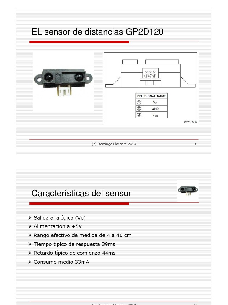 El Sensor de Distancia GP2D120 Rev291110 | PDF | Métodos y materiales ...