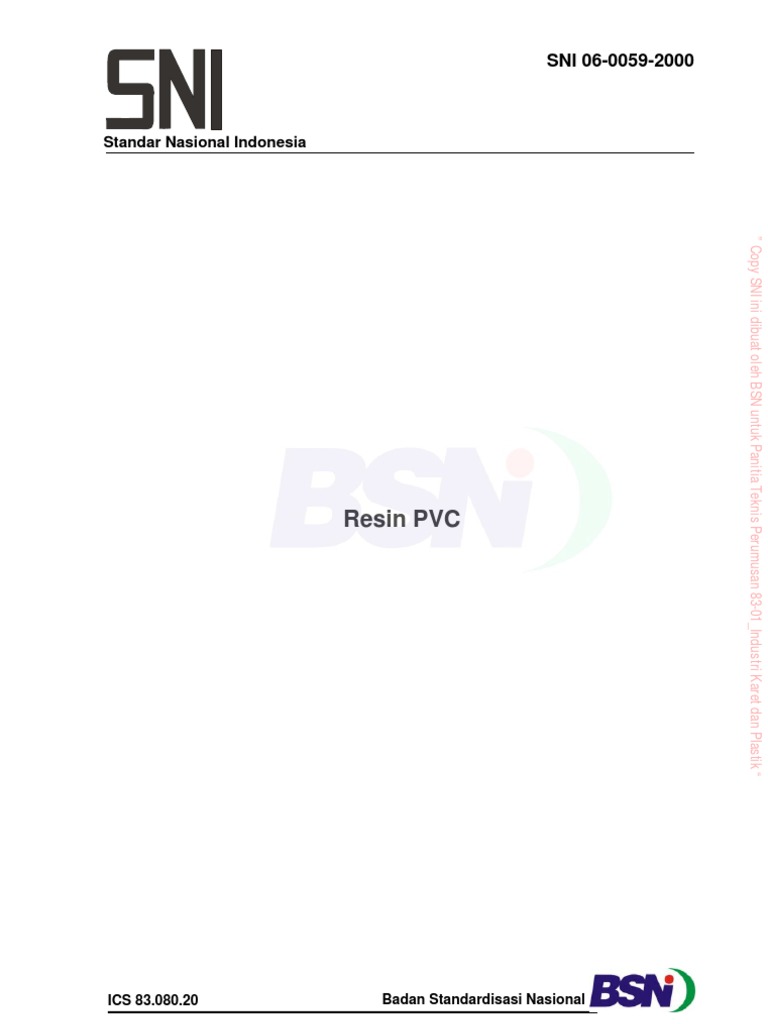 Standards for Polyvinyl Chloride (PVC) Resin: Testing Procedures and ...
