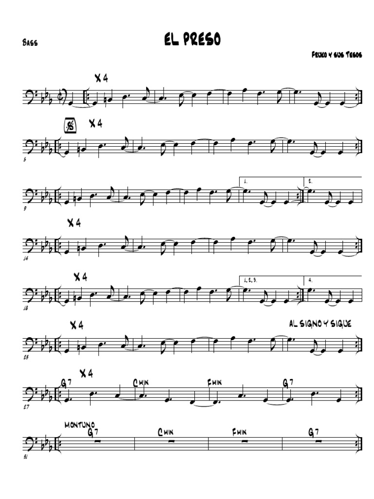 El Preso - Bass | PDF