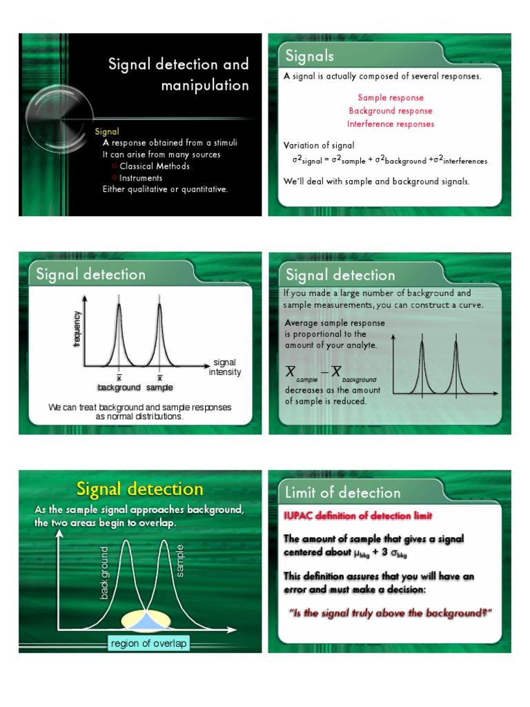 08 Signal Detection | PDF | Signal To Noise Ratio | Detection Limit