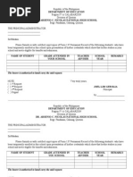 Request Letter Format For SF10 | PDF