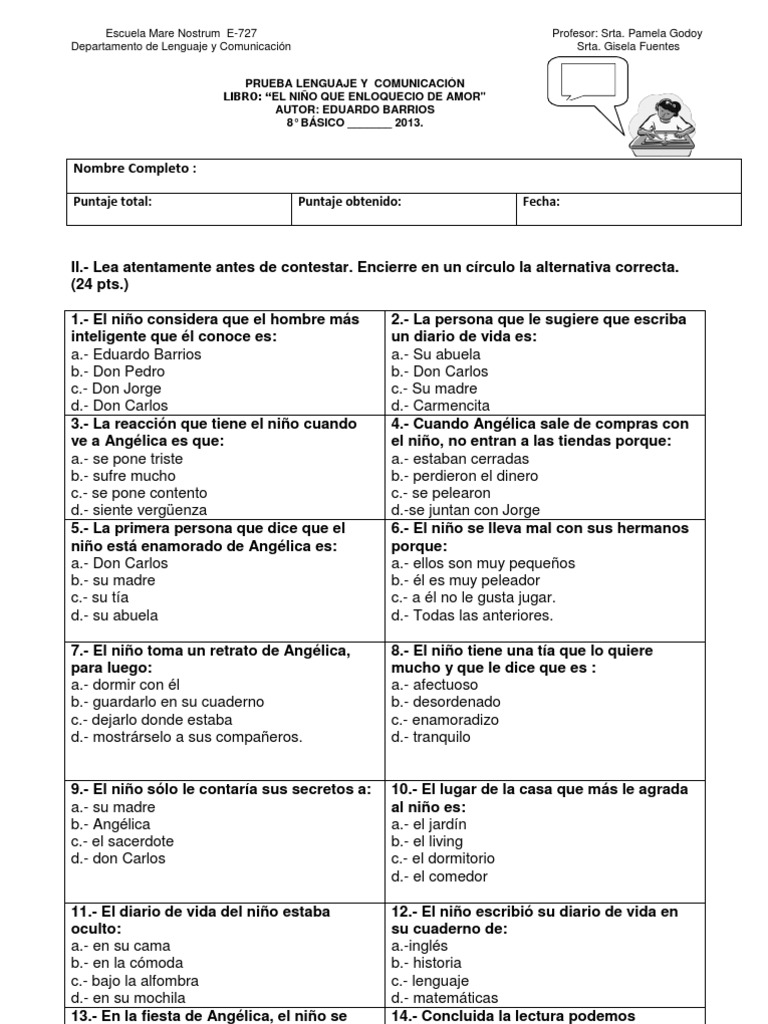 Prueba El Niño Que Enloquecio de Amor | PDF | Ocio