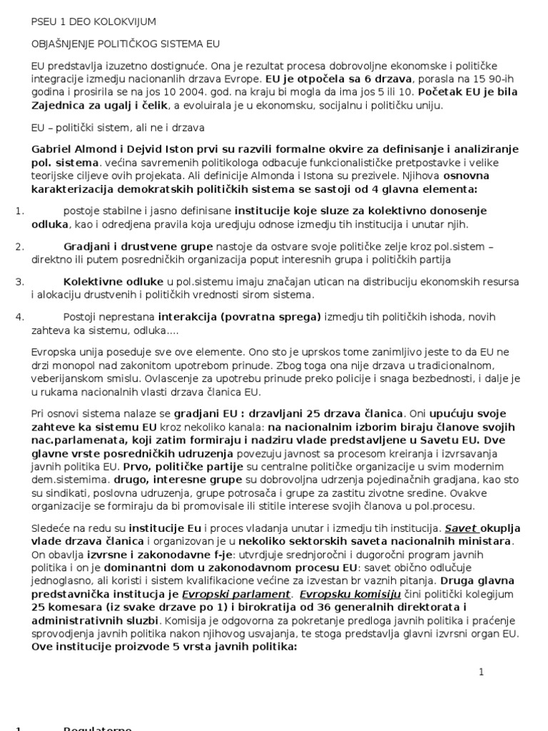 Skripta - PSEU Kolokvijum | PDF