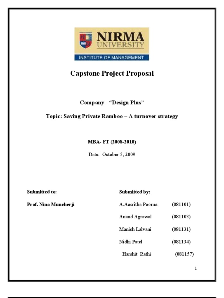 Capstone Proposal: Saving Ramboo | PDF | Mergers And Acquisitions ...