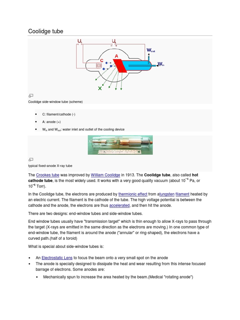 Coolidge Tube Description | Vacuum Tube | Electrical Engineering