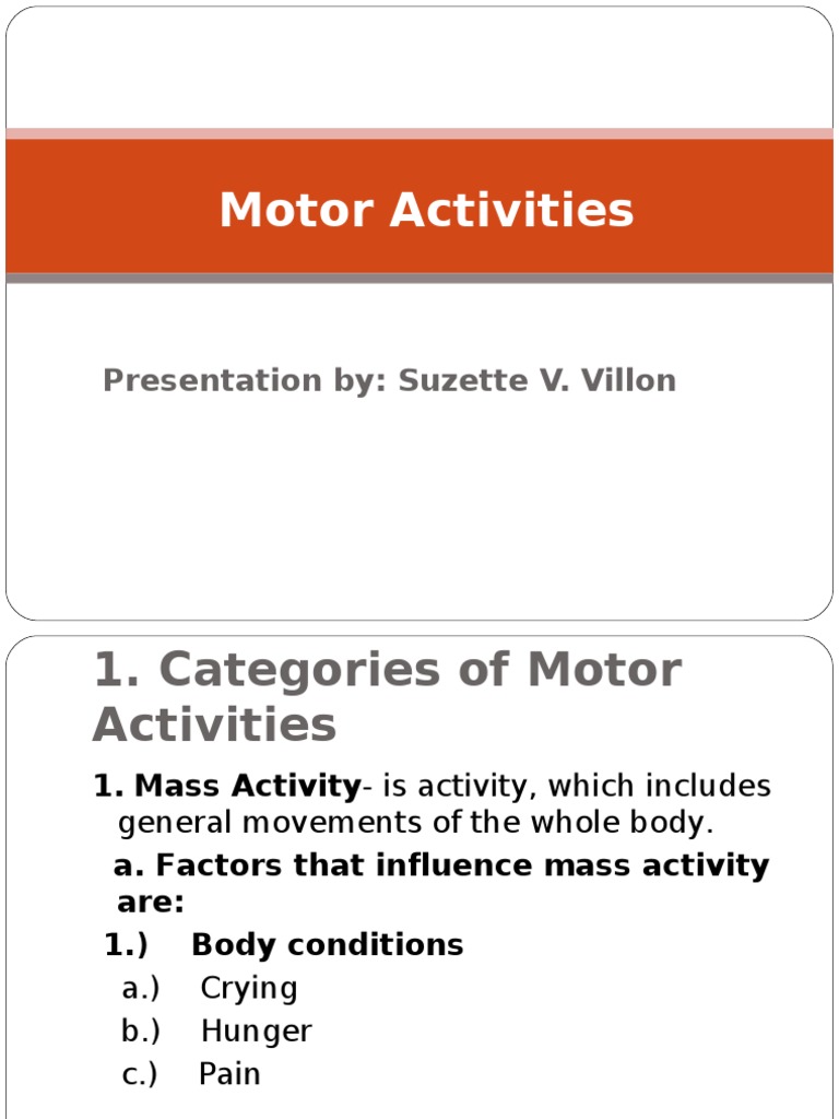 Motor Activities | PDF