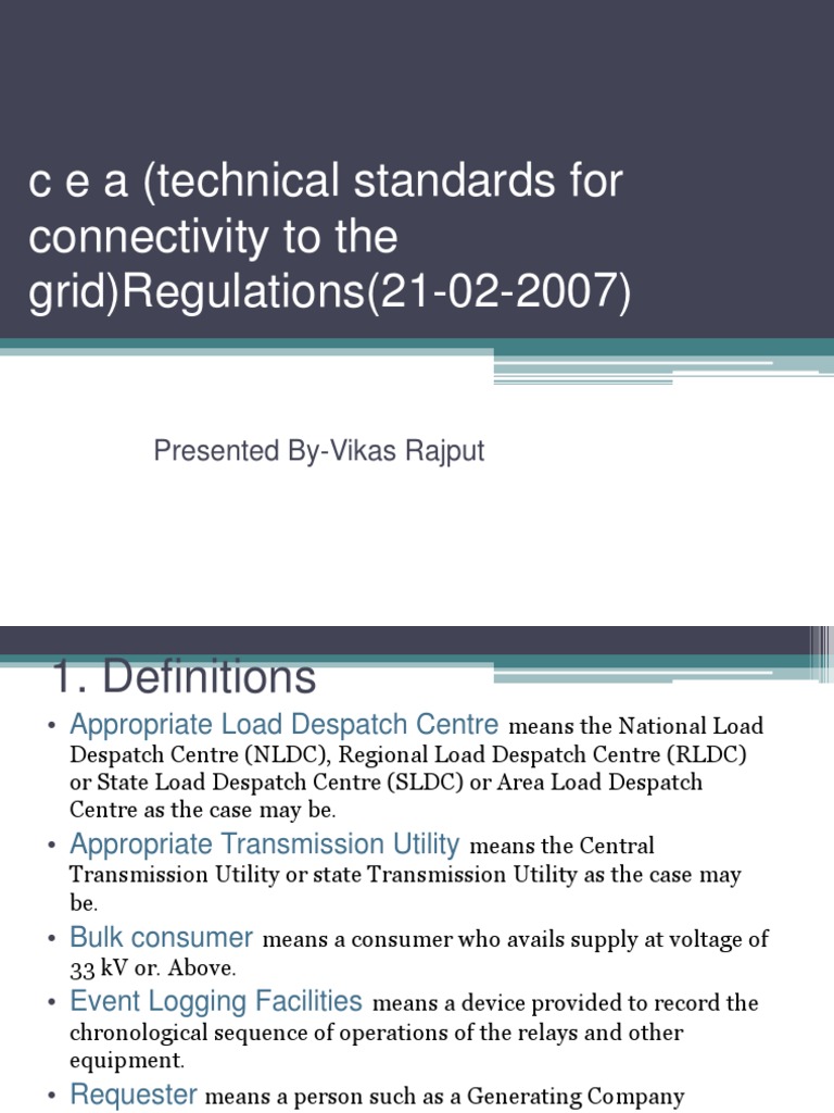 CEA Grid Connectivity Standards 2007 | PDF | Electrical Substation ...