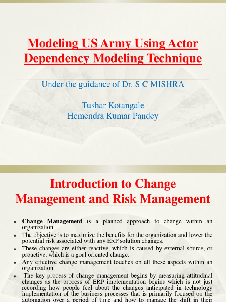 Modeling US Army Using Actor Dependency Modeling Technique | PDF | Enterprise Resource Planning ...