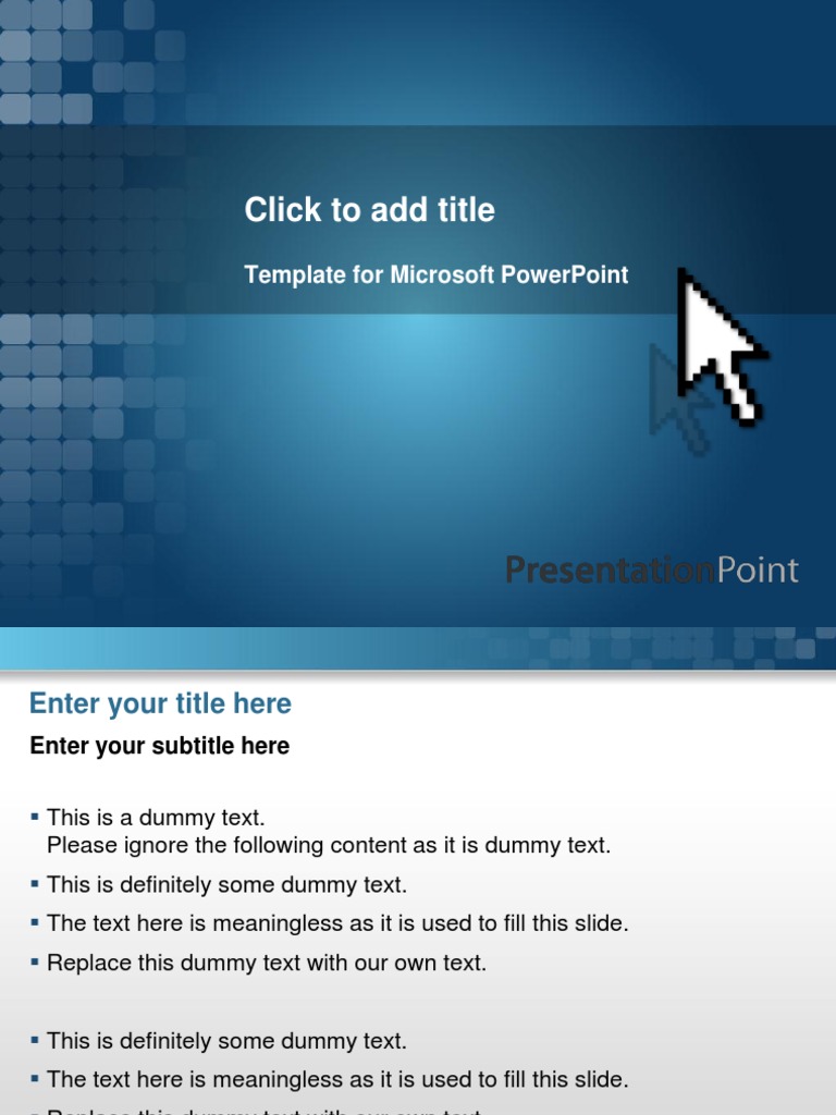 Blue PowerPoint Template Guide | PDF | Websites | Multimedia