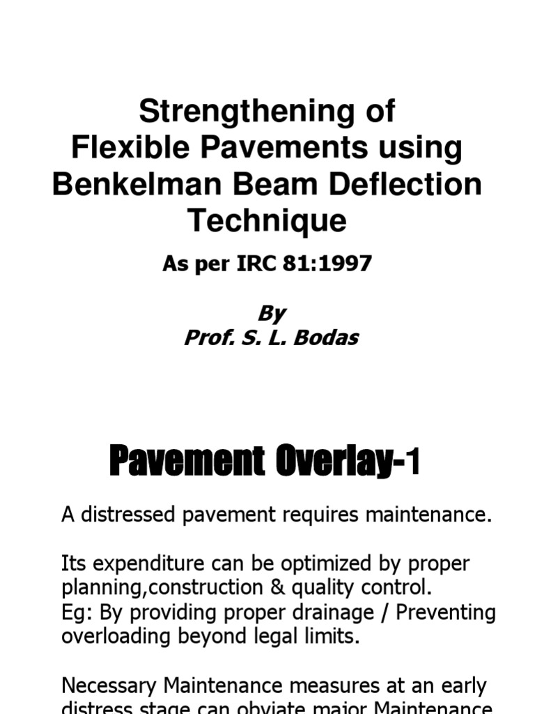 Overlay Design by Benkelman Beam | PDF | Road Surface | Standard Deviation