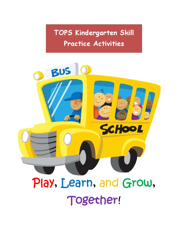 Kindergarten Skill Practice Activity Guide | PDF | Pasta | Leisure