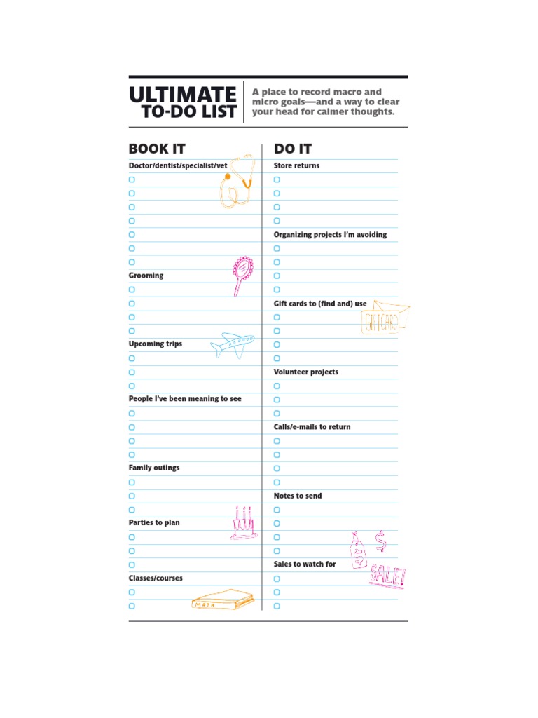 Ultimate To-Do List for Life Management | PDF