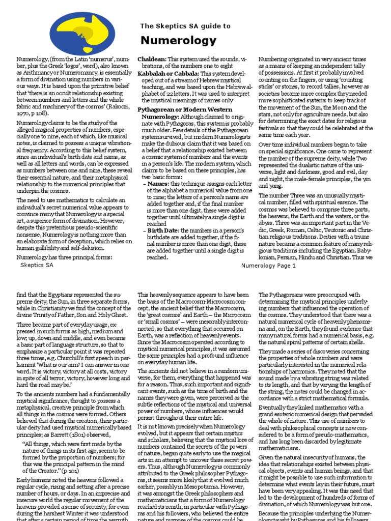 Guide To Numerology | PDF | Teaching Mathematics | Western Philosophy