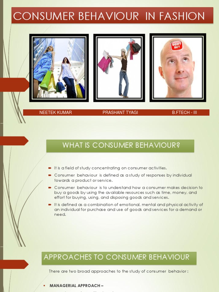 Consumer Behavior in Fashion Industry | PDF | Consumer Behaviour | Behavior