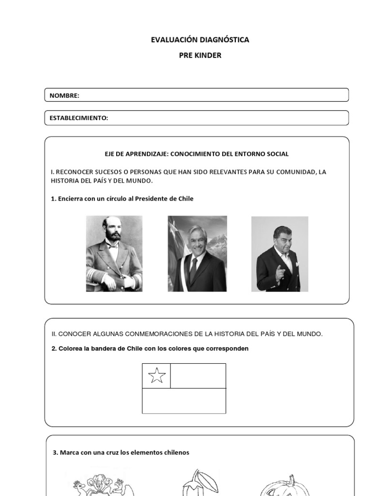 Evaluacion Diagnostica Pre Kinder Pdf 9538
