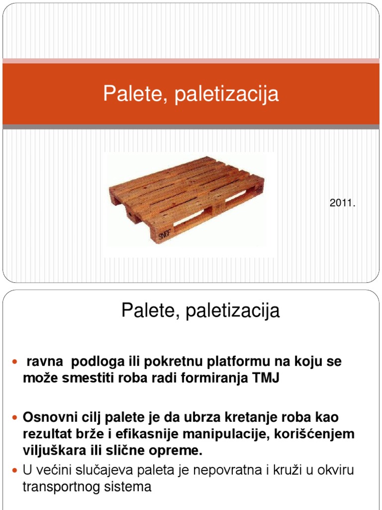 Palete, Paletizacija | PDF