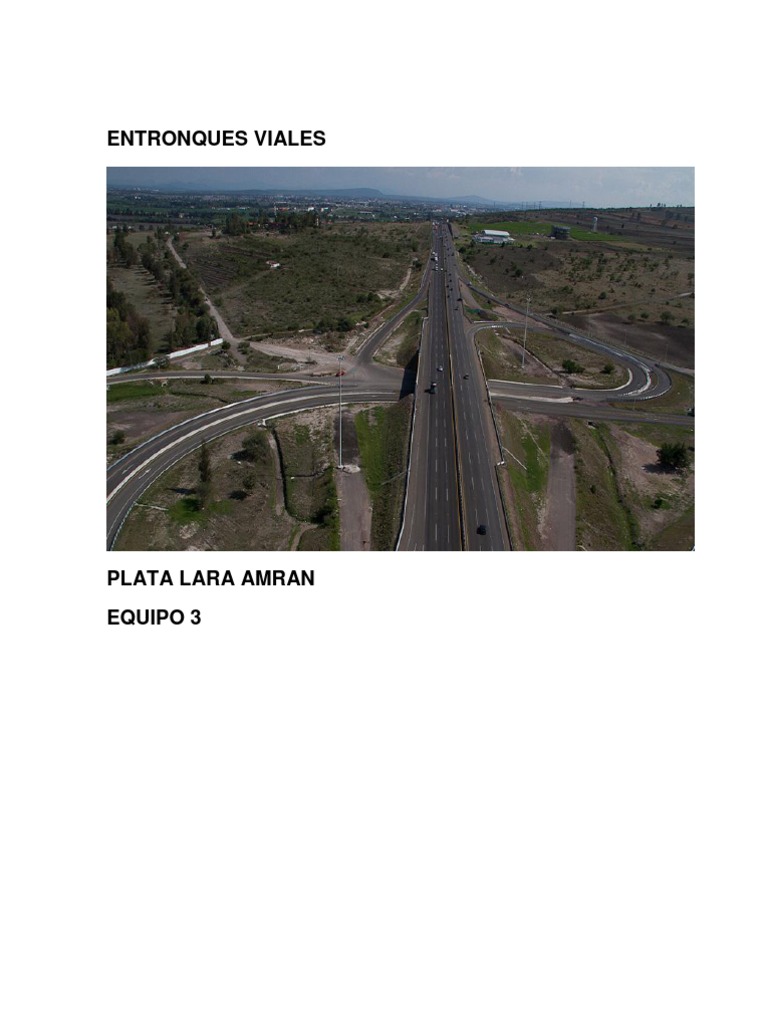 Tipos y Selección de Entronques Viales | PDF | Intersección (carretera ...
