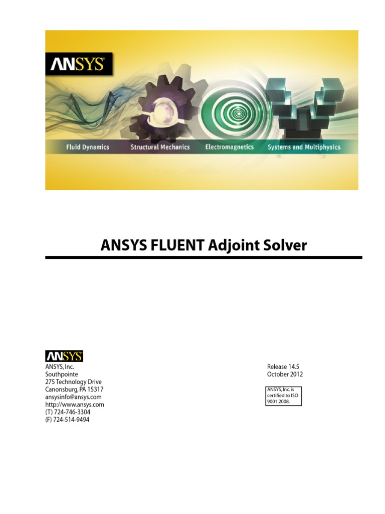 Fluent Adjoint Solver 14.5 | PDF | Sensitivity Analysis | Variable (Mathematics)