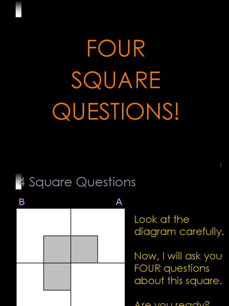Four Square Questions! | PDF | Teaching Methods & Materials | Home & Garden