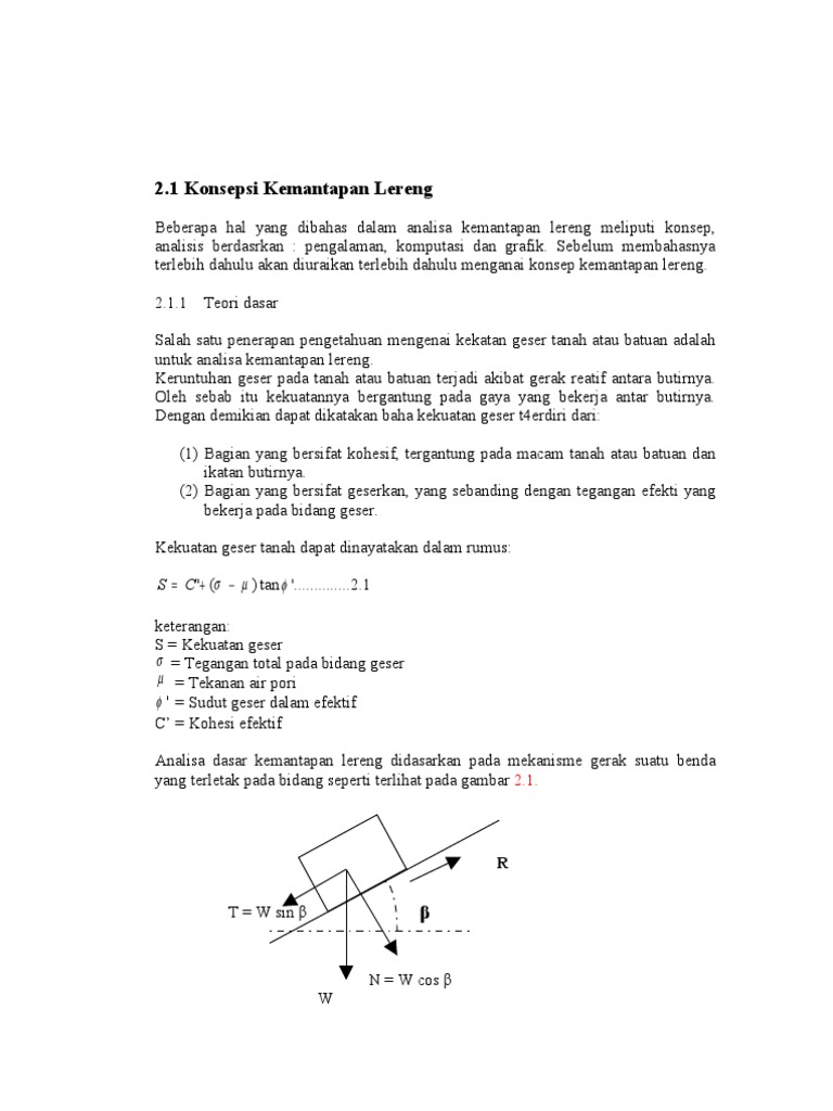 Stabilitas Lereng II | PDF