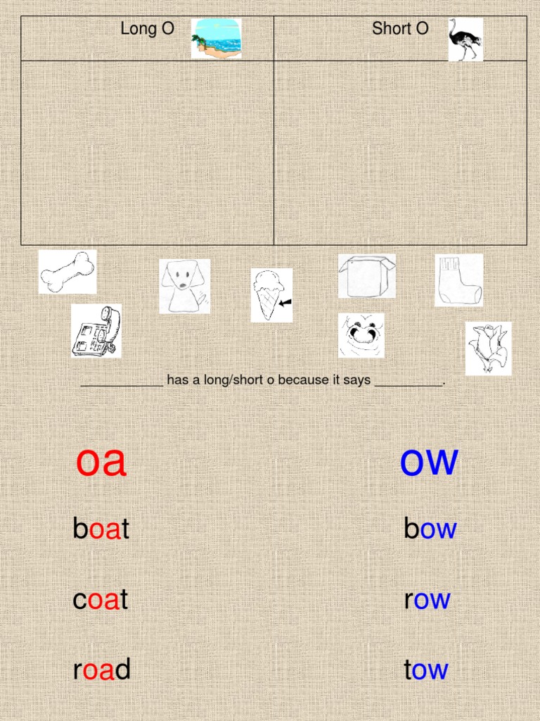 Has A Long/short o Because It Says | PDF | Language Arts & Discipline
