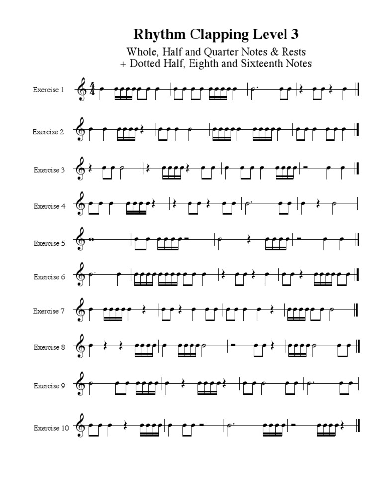 Rhythm Clapping exercises