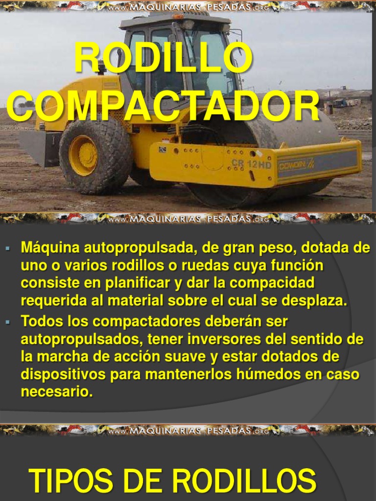 Tipos y partes de rodillos compactadores | PDF | Neumático | Tanques