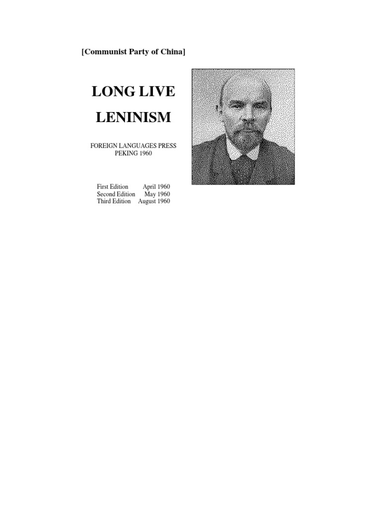Long Live Leninism | PDF