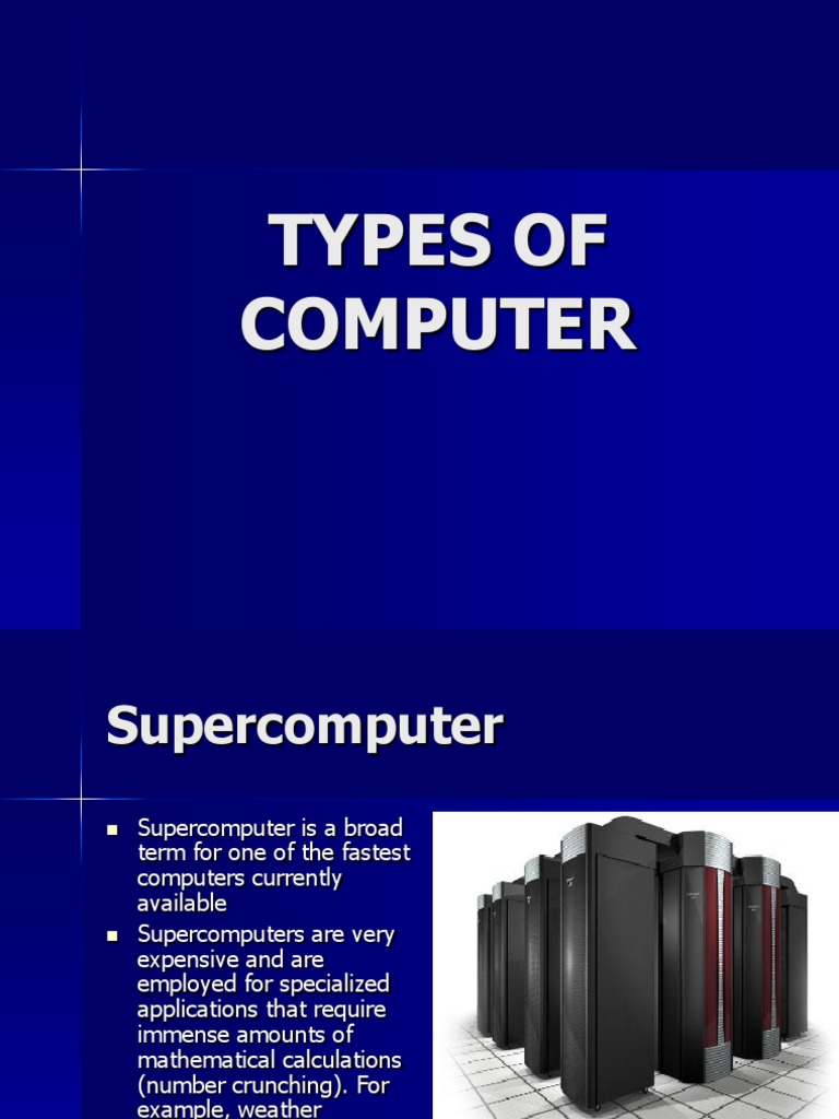 Types of Computer | PDF | Workstation | Personal Computers