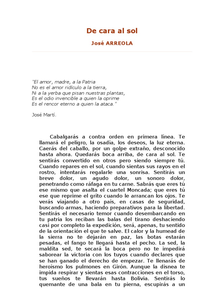 De Cara Al Sol | PDF