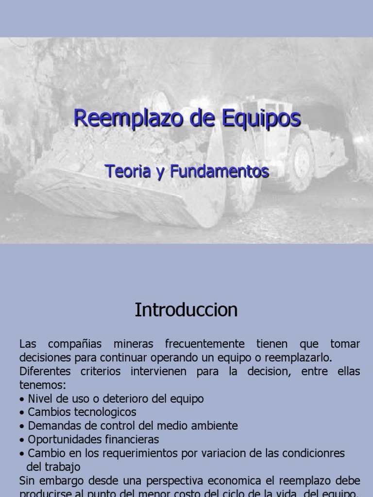Reemplazo de Equipos | PDF