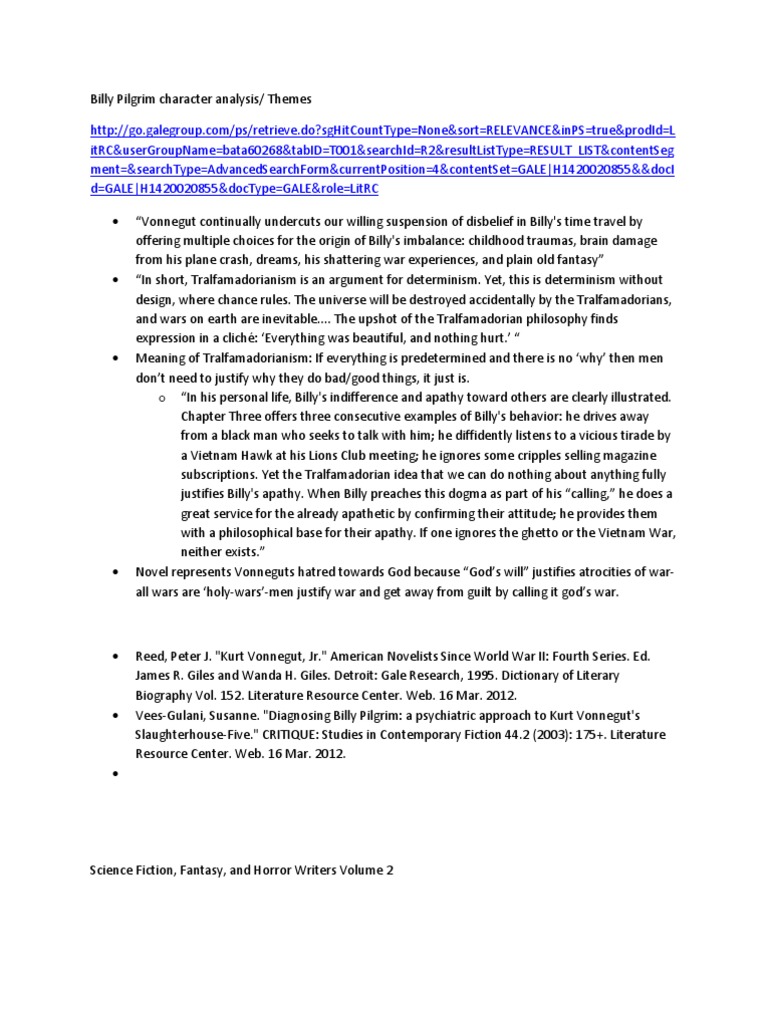 An Analysis of Themes and Stylistic Elements in Kurt Vonnegut's Novel ...