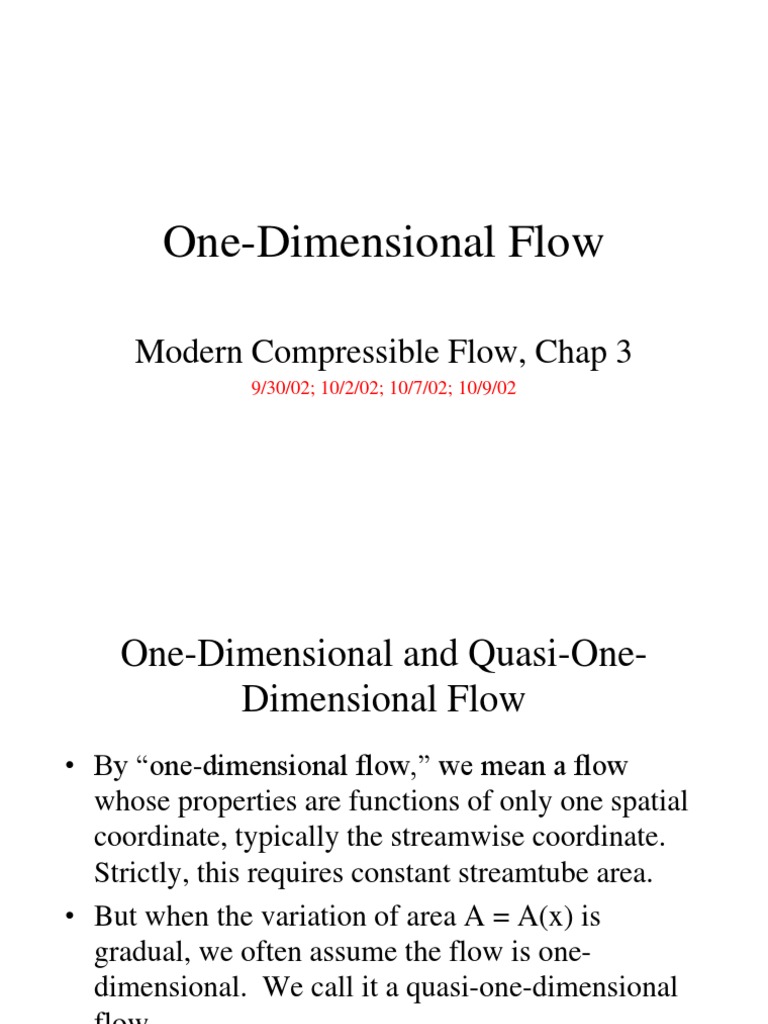 One-Dimensional Flow: Modern Compressible Flow, Chap 3 | PDF | Shock ...