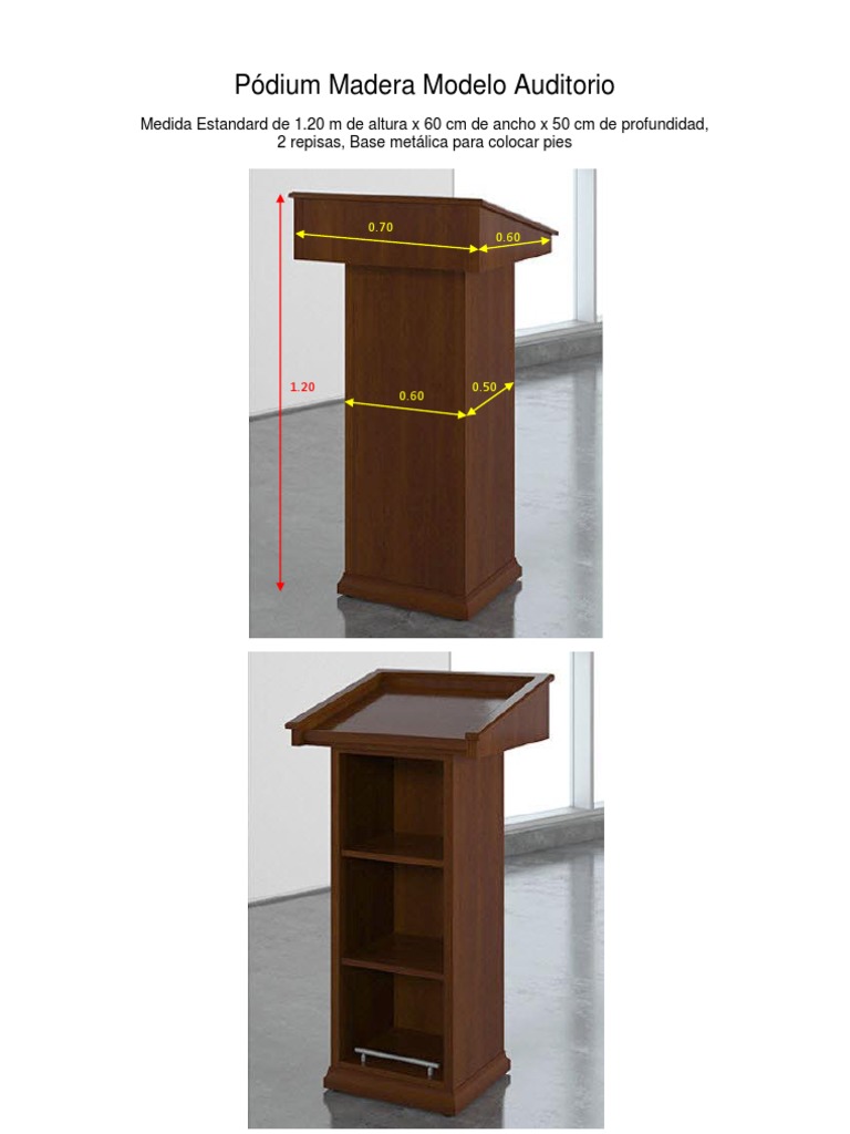 Podium Madera Modelo Auditorio | PDF | Micrófono | Altoparlante