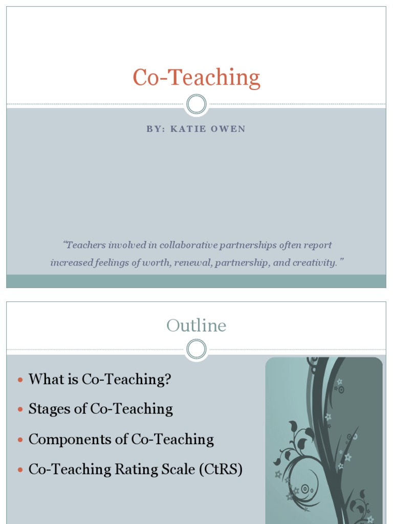 Coteachingfinal | PDF | Classroom Management | Special Education