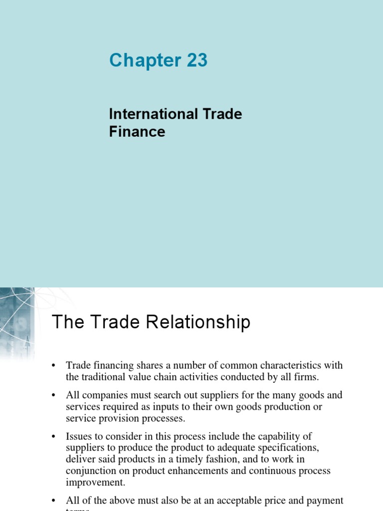 International Trade Financing Explained | PDF | Letter Of Credit | Bill ...