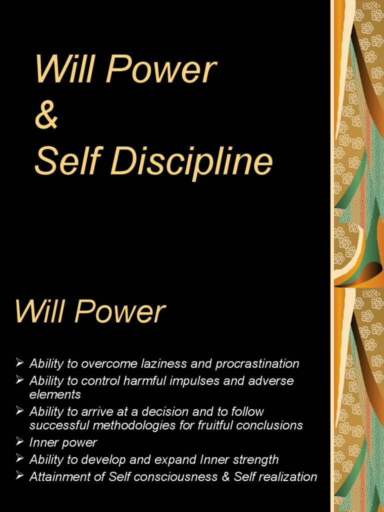 Will Power & Self Discipline | PDF