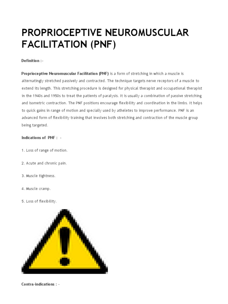 Proprioceptive Neuromuscular Facilitation | PDF | Anatomical Terms Of ...