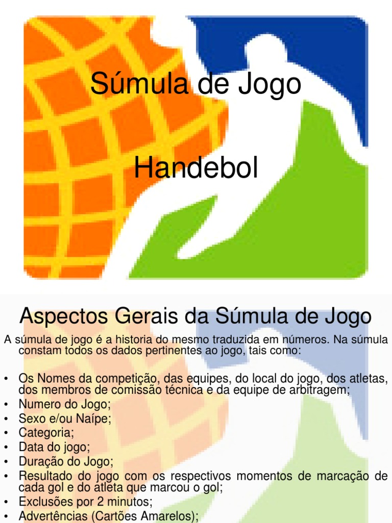 Súmula Do Handebol | PDF | Tempo | Esportes