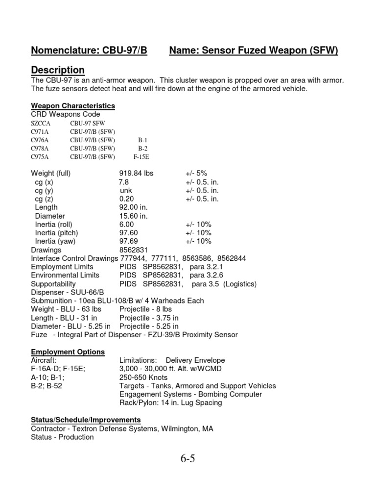 Cbu-97b SFW | PDF | Computers | Technology & Engineering