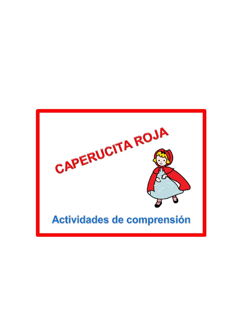 Actividades sobre Caperucita Roja | PDF