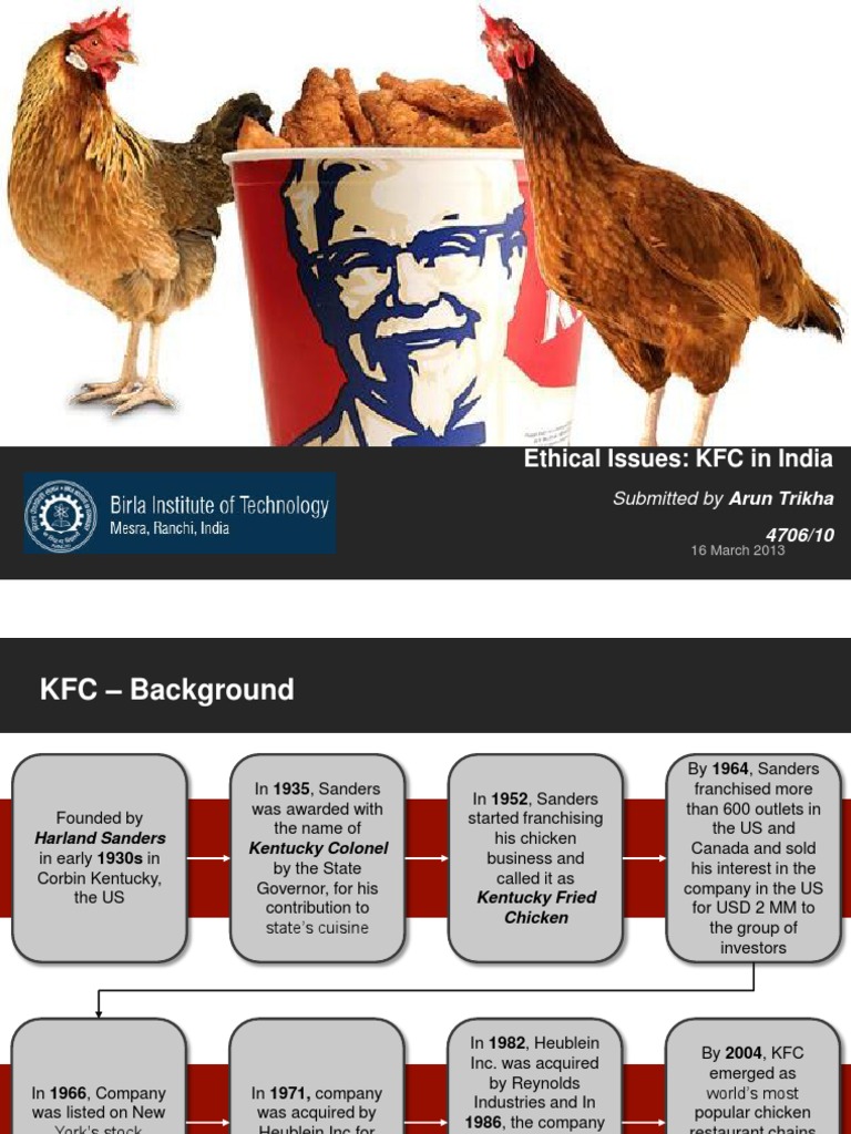 16march2013 - KFC in India - Ethical Issues - Arun Trikha | PDF ...