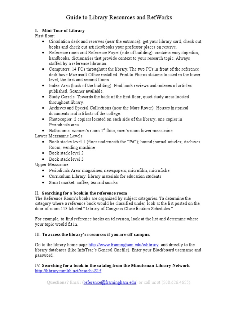 Library Resources and RefWorks | PDF | Libraries | Microform