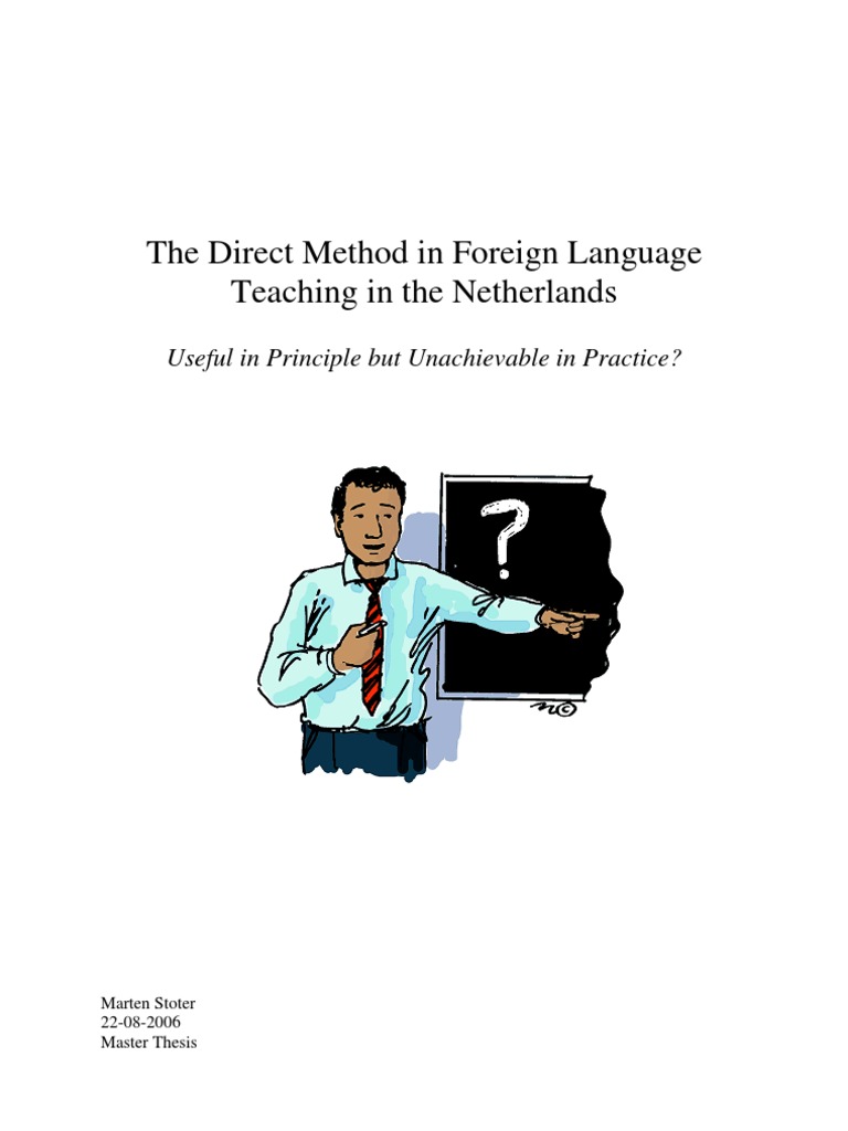 The Direct Method in Foreign Language Teaching in the Netherlands ...
