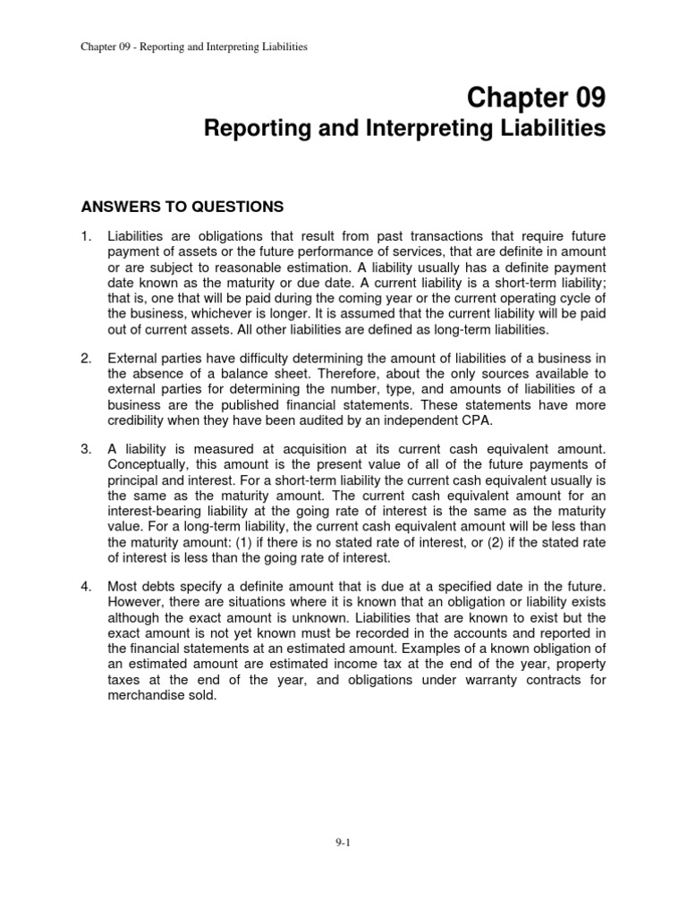 Understanding Business Liabilities | PDF | Interest | Debits And Credits