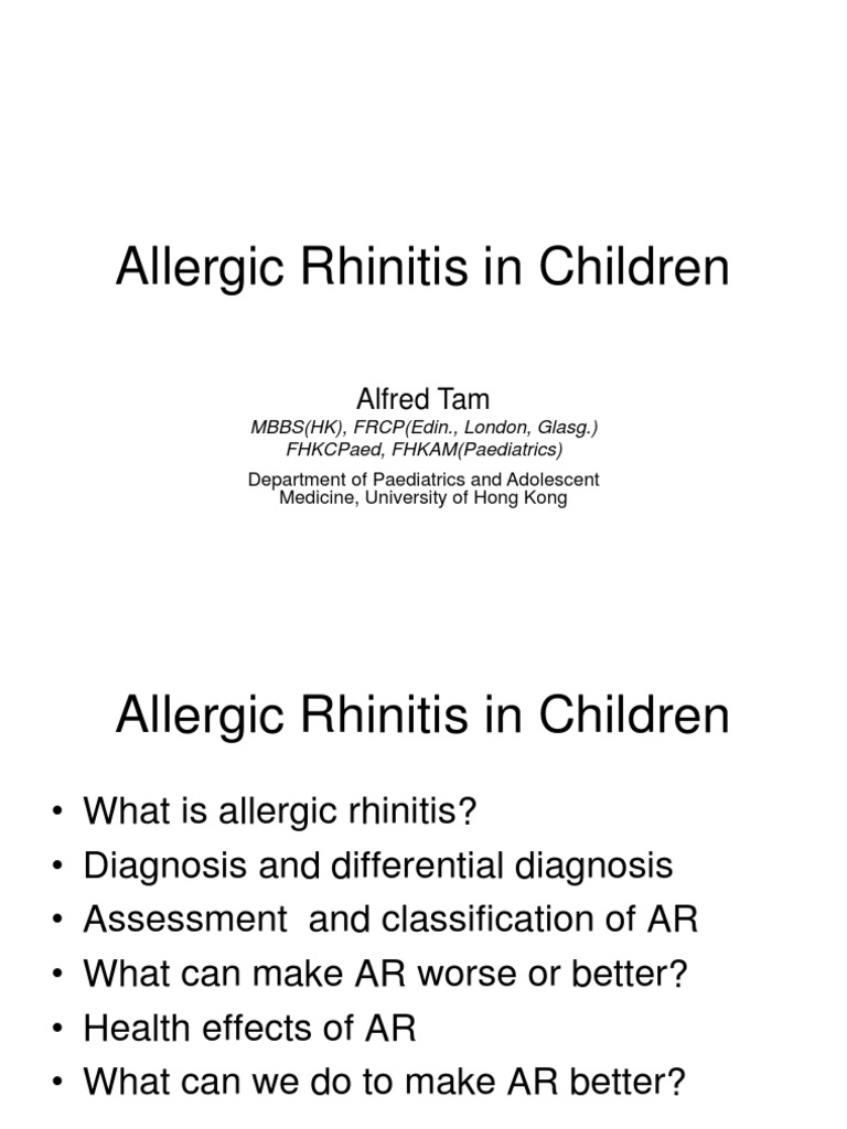 Allergic Rhinitis in Children Hanoi | Allergy | Asthma