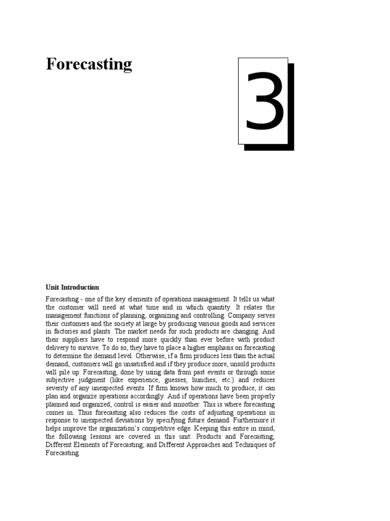 Forecasting Techniques | PDF | Forecasting | Business Cycle