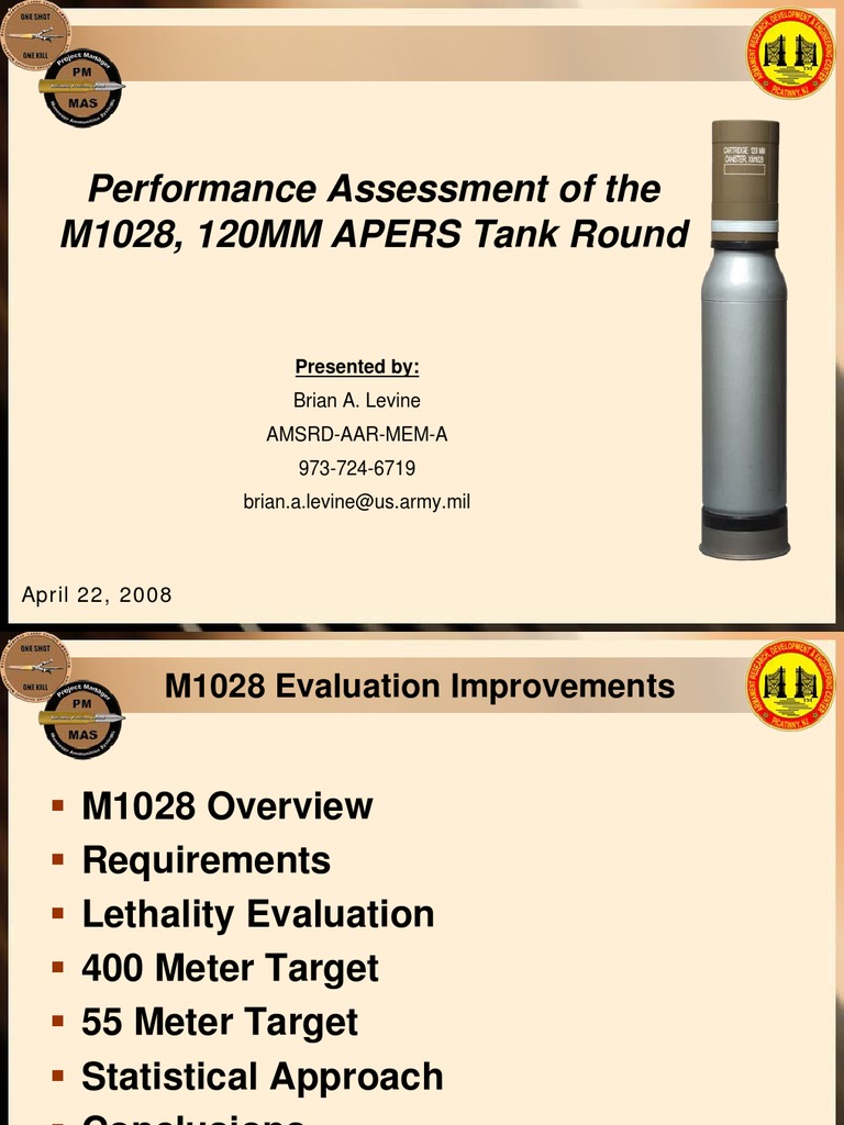 M1028 Performance | Standard Deviation | Cartridge (Firearms)