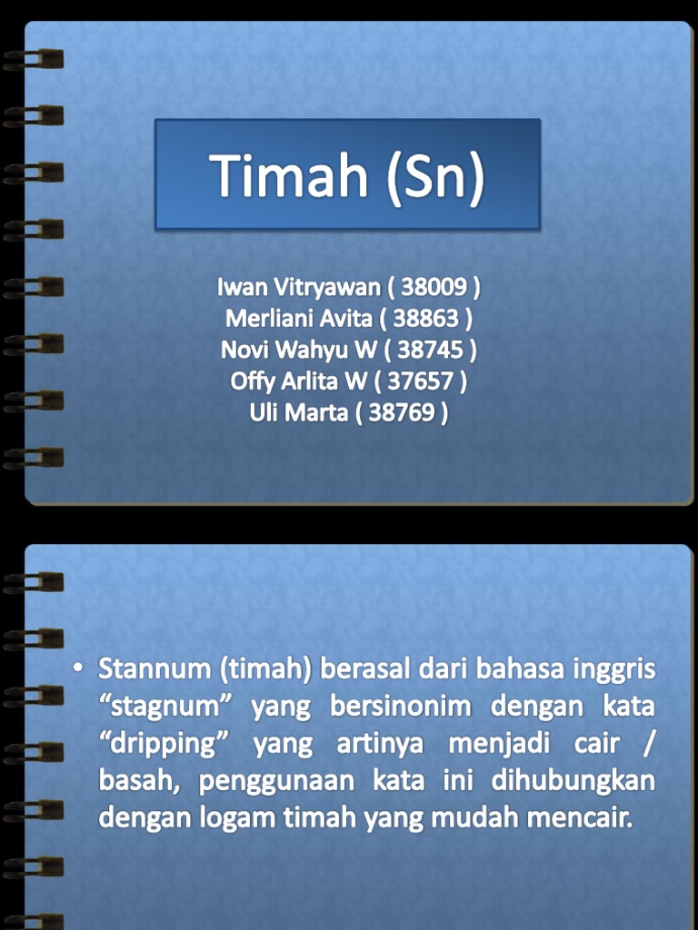 Sifat dan Aplikasi Mineral Timah | PDF